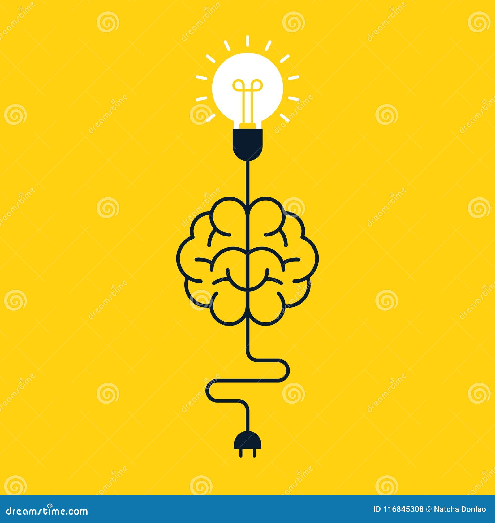 Creative Thinking Idea Concept Flat Design Stock Illustration ...