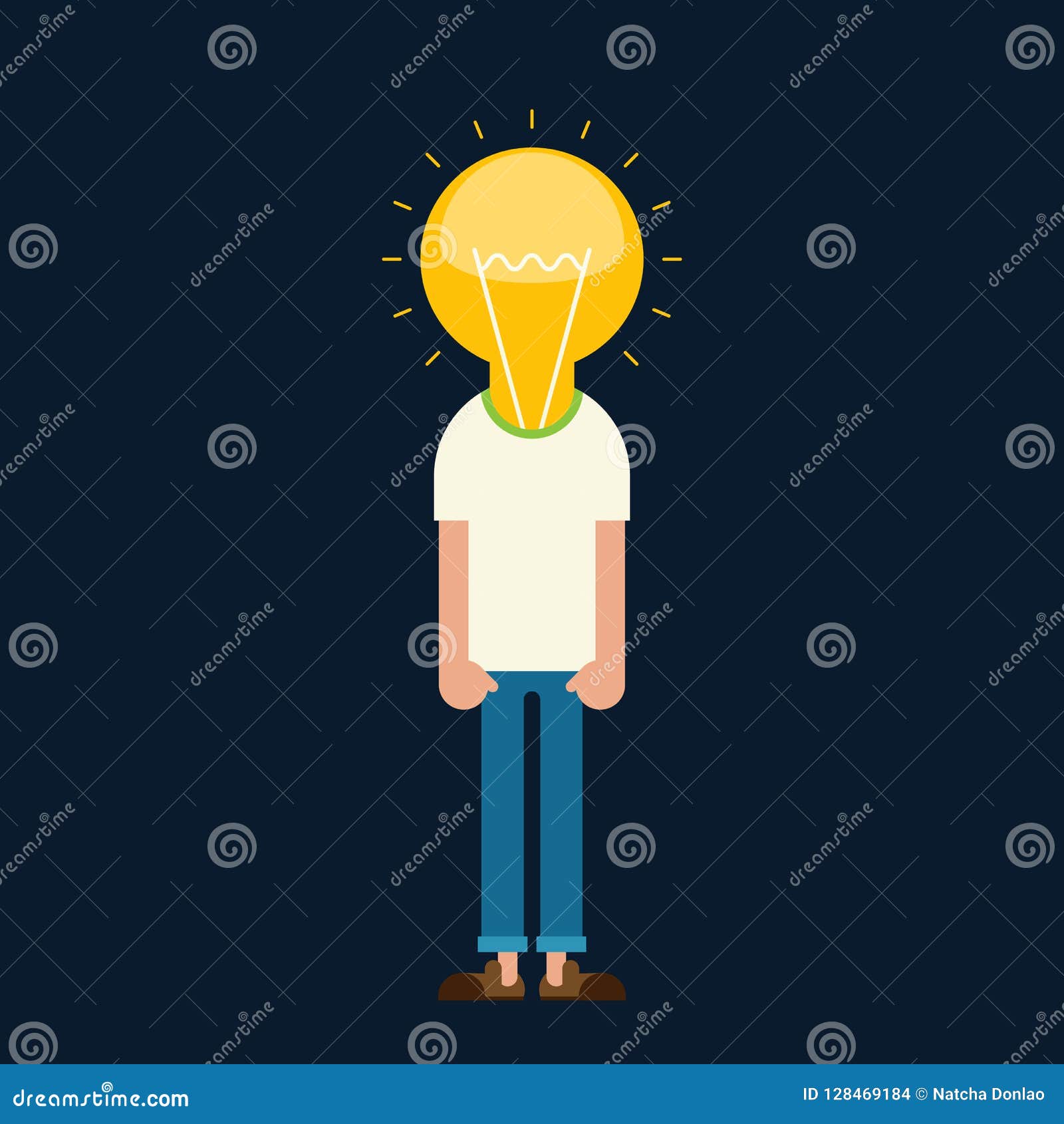 Creative Thinking Idea Concept Flat Design Stock Illustration - Illustration of modern, success ...