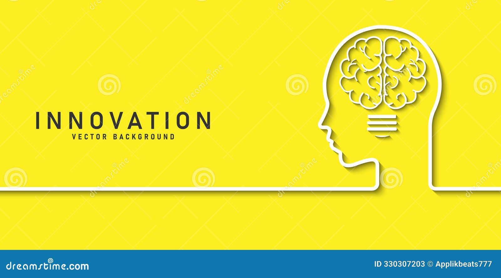 Creative Thinking Ideas Brain Innovation Concept. Bright Idea and Bulb ...