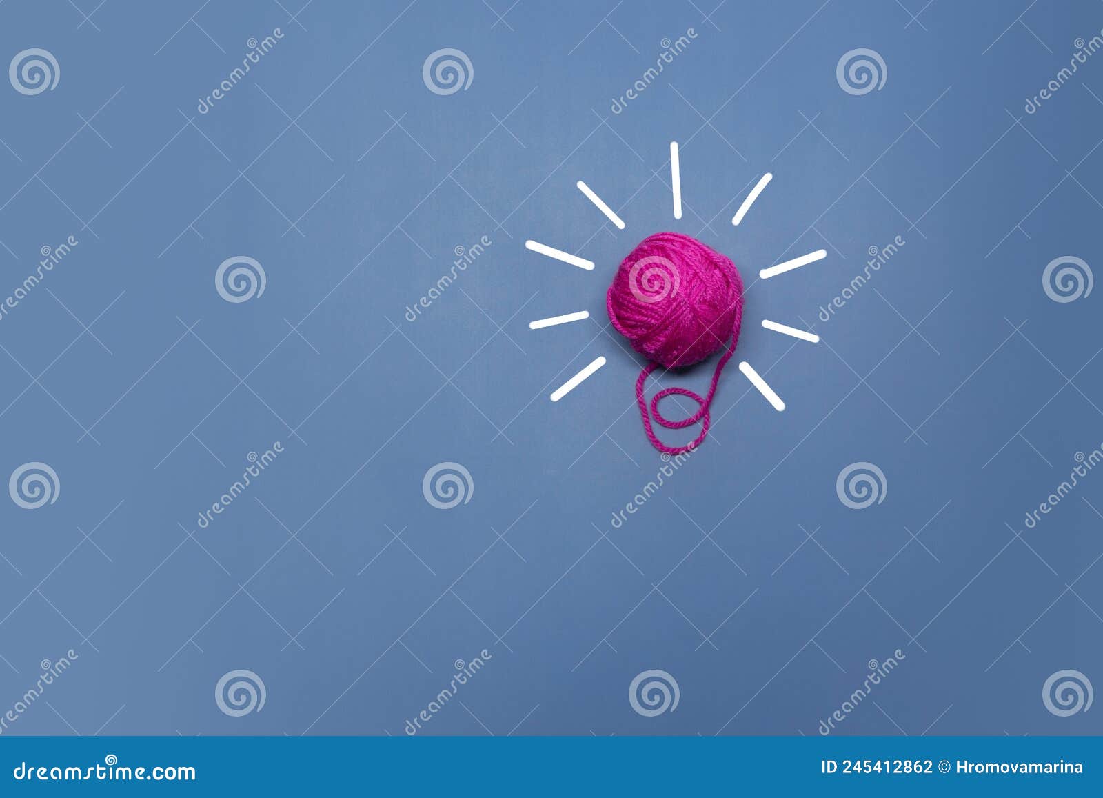 Creative Thinking Ideas and Innovation Concept. a Ball of Pink Threads ...