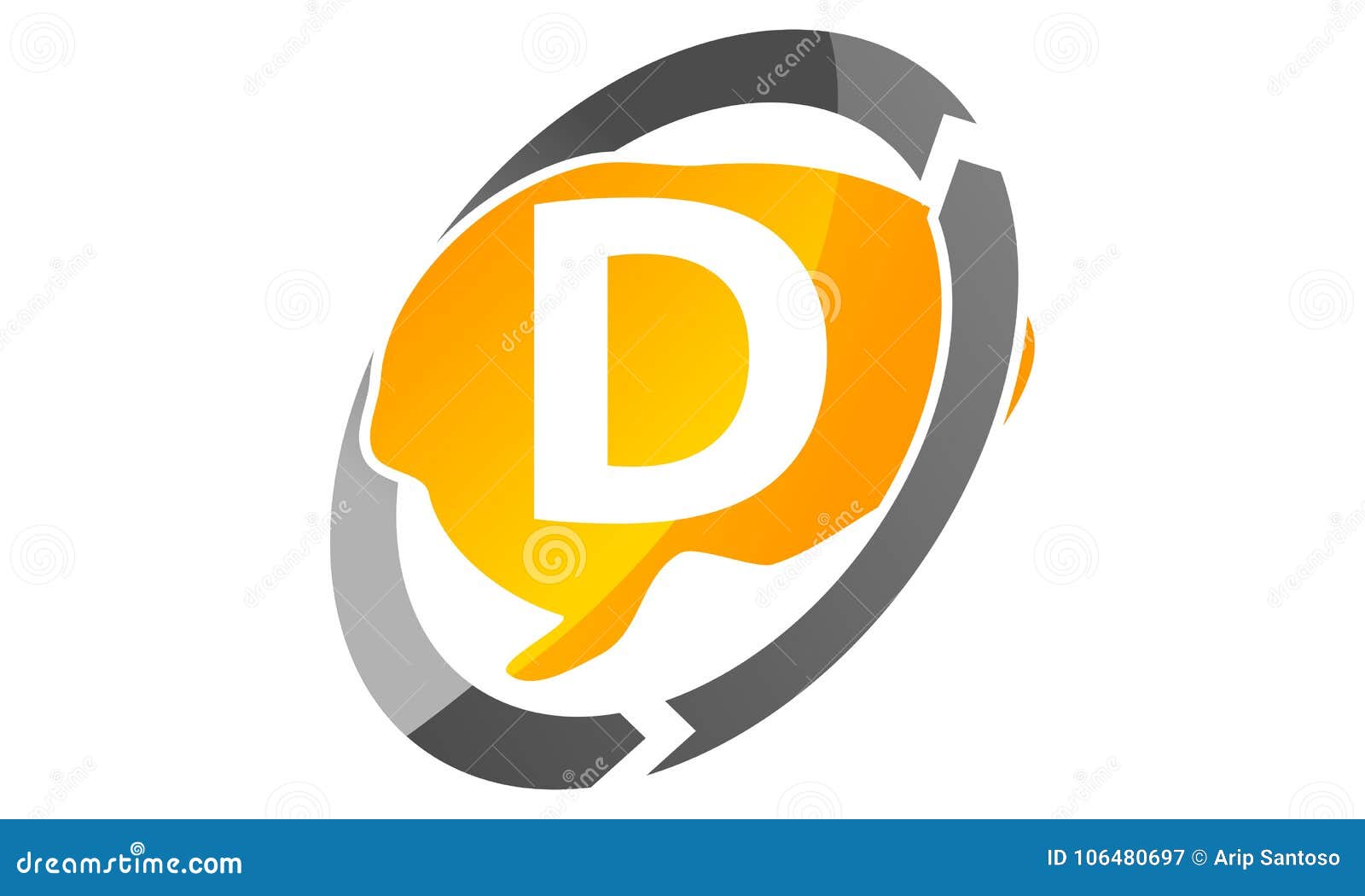 Creative Thinking Letter D stock vector. Illustration of arrow - 106480697