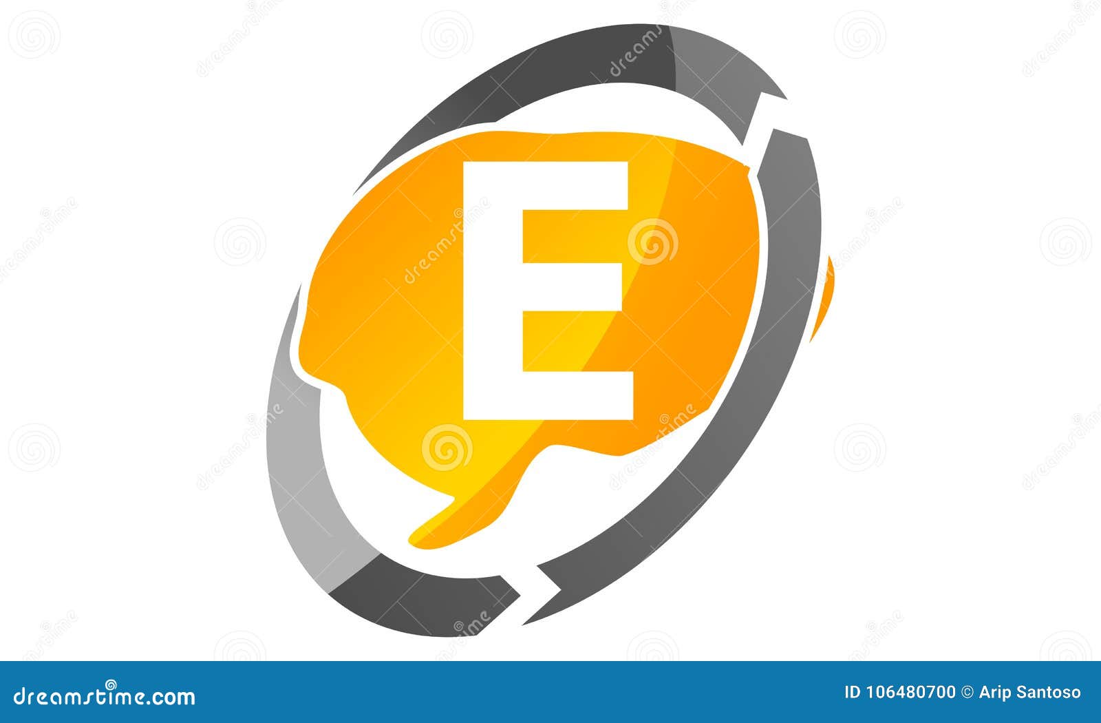 Creative Thinking Letter E stock vector. Illustration of isolated ...