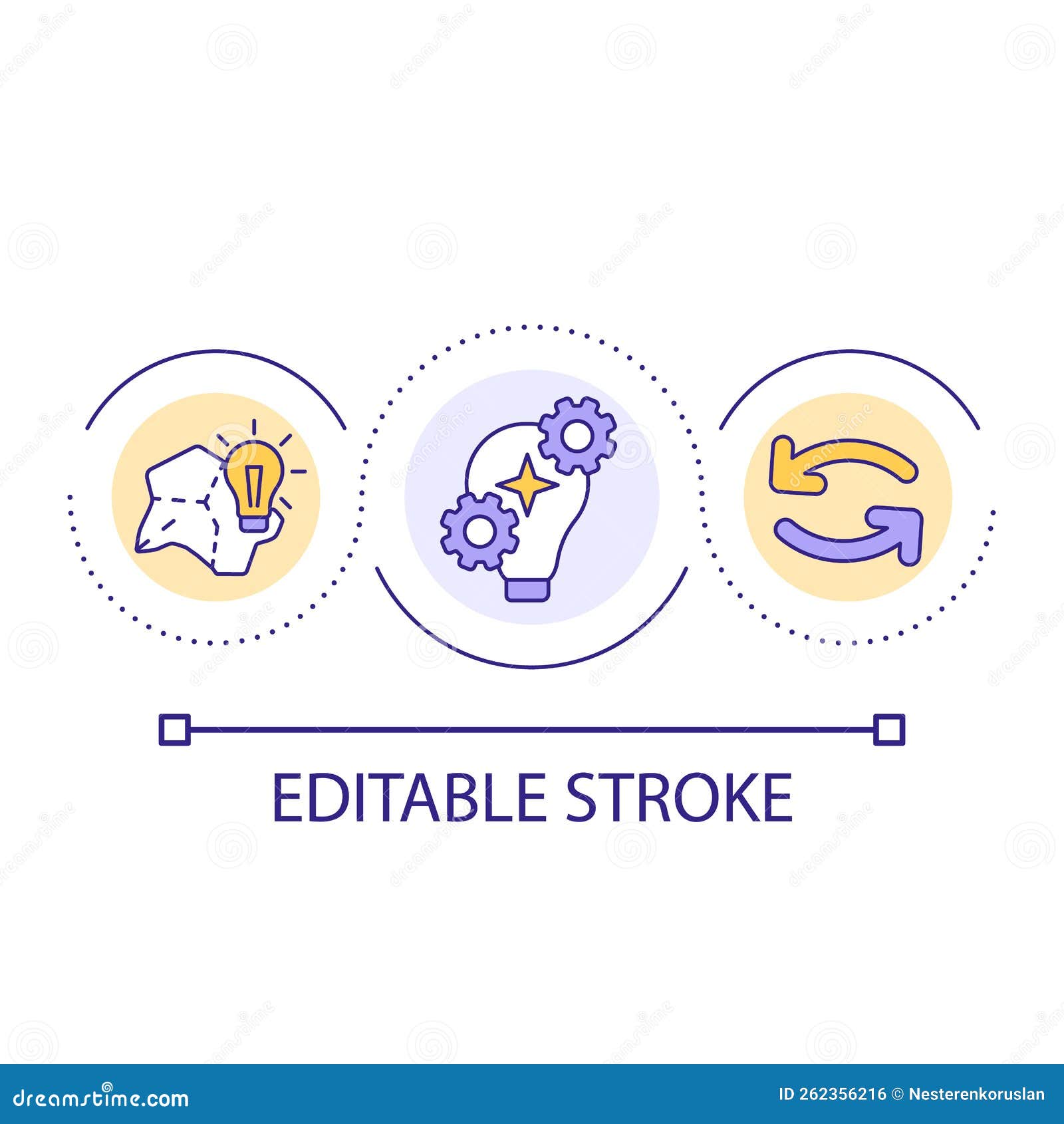 Creative Thinking Loop Concept Icon Stock Vector - Illustration of ...