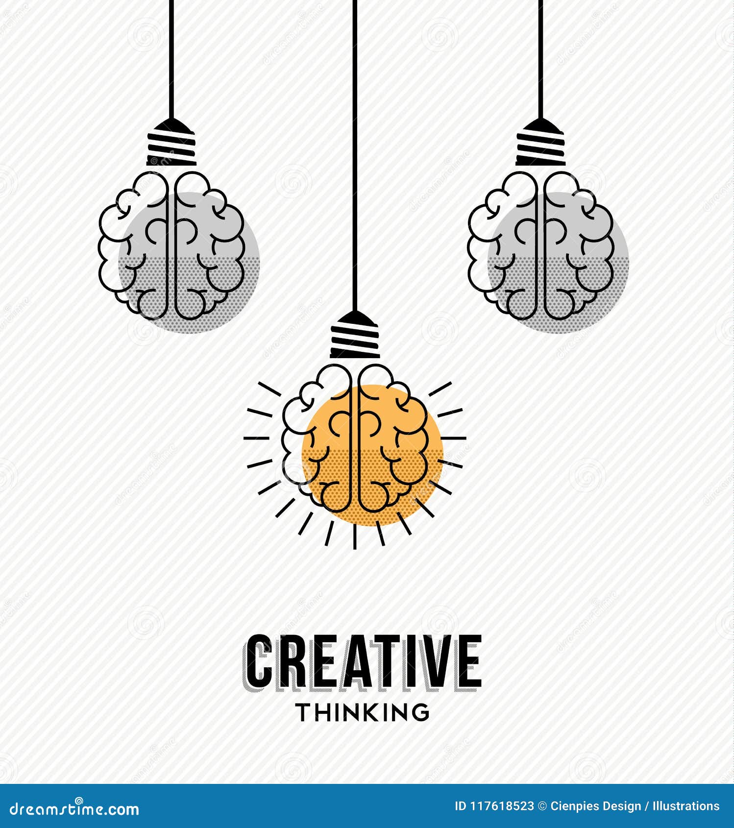 Creative Thinking at Work Concept Illustration Stock Vector ...