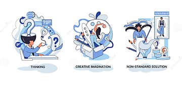 Creative Thinking. People Different Mental Mindset Types or Models ...