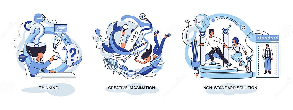 Creative Thinking. People Different Mental Mindset Types or Models ...