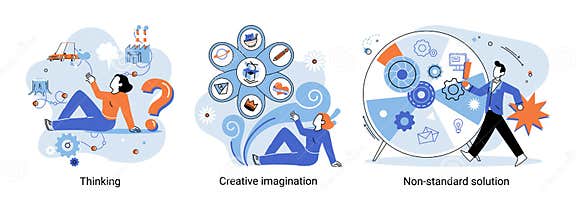 Creative Thinking. People Different Mental Mindset Types or Models ...