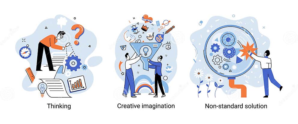 Creative Thinking. People Different Mental Mindset Types or Models ...