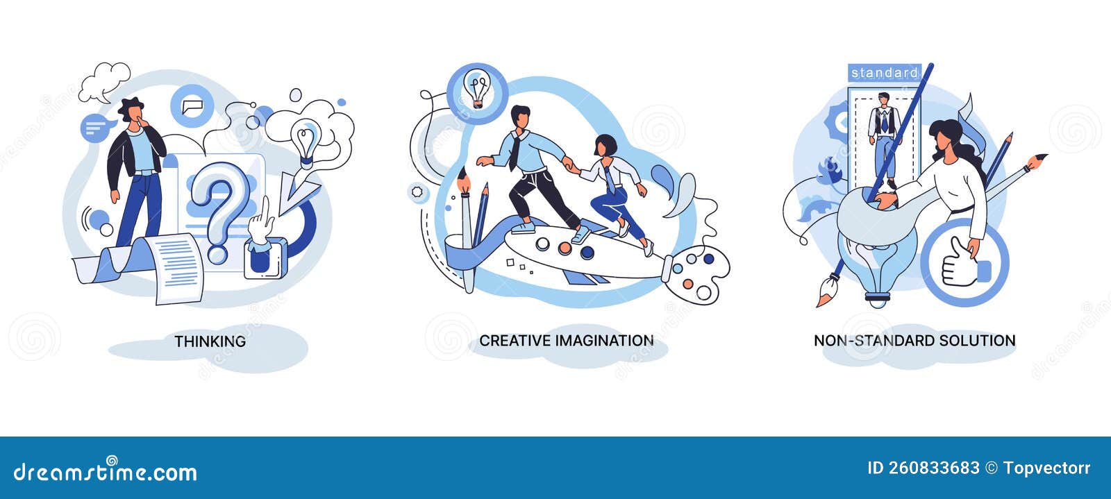 Creative Thinking. People Different Mental Mindset Types or Models ...