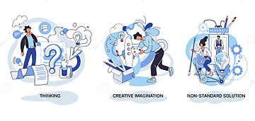 Creative Thinking. People Different Mental Mindset Types or Models ...