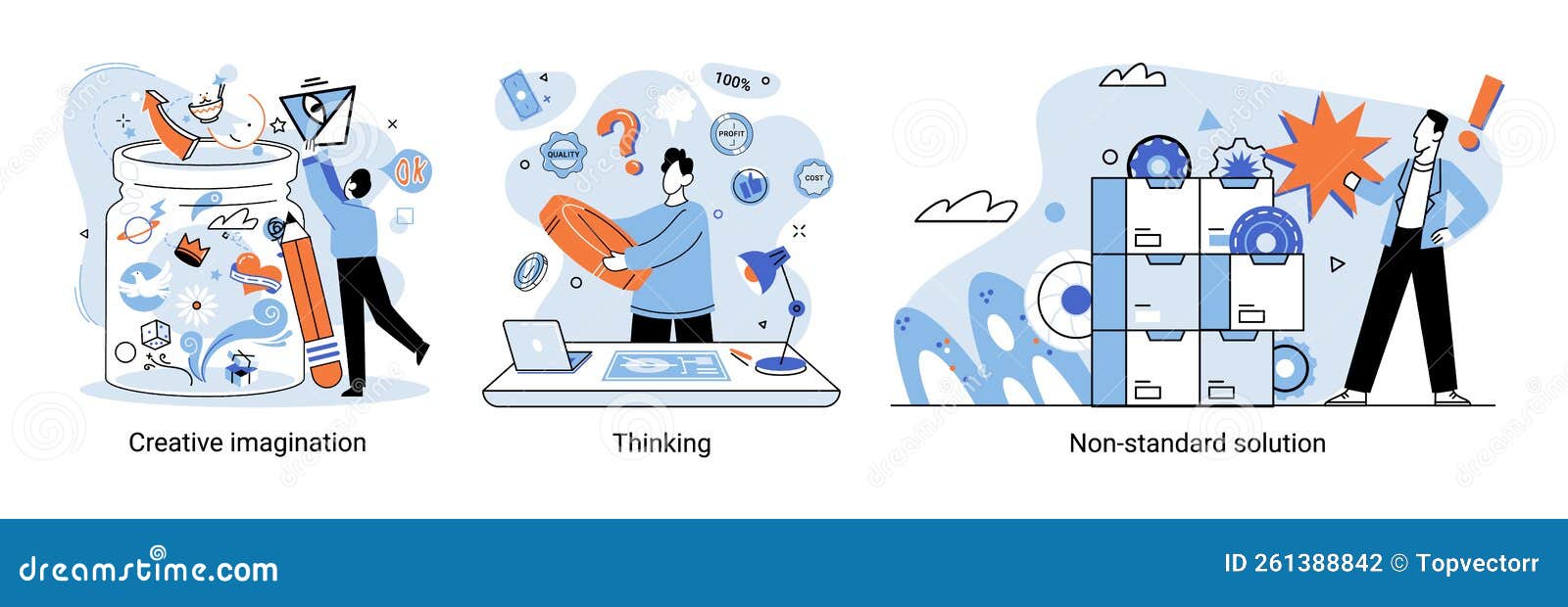 Creative Thinking. People Different Mental Mindset Types or Models ...