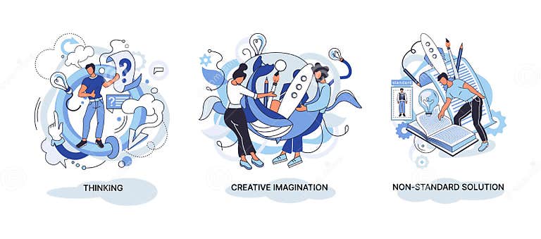 Creative Thinking. People Different Mental Mindset Types or Models ...