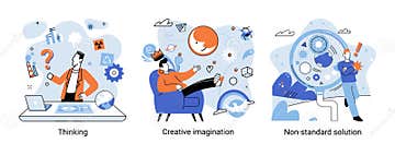 Creative Thinking. People Different Mental Mindset Types or Models ...