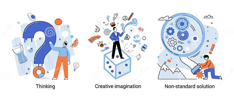 Creative Thinking. People Different Mental Mindset Types or Models ...