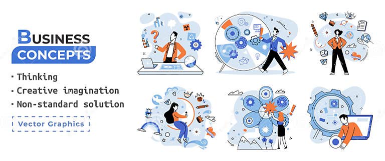 Creative Thinking. People Different Mental Mindset Types or Models ...