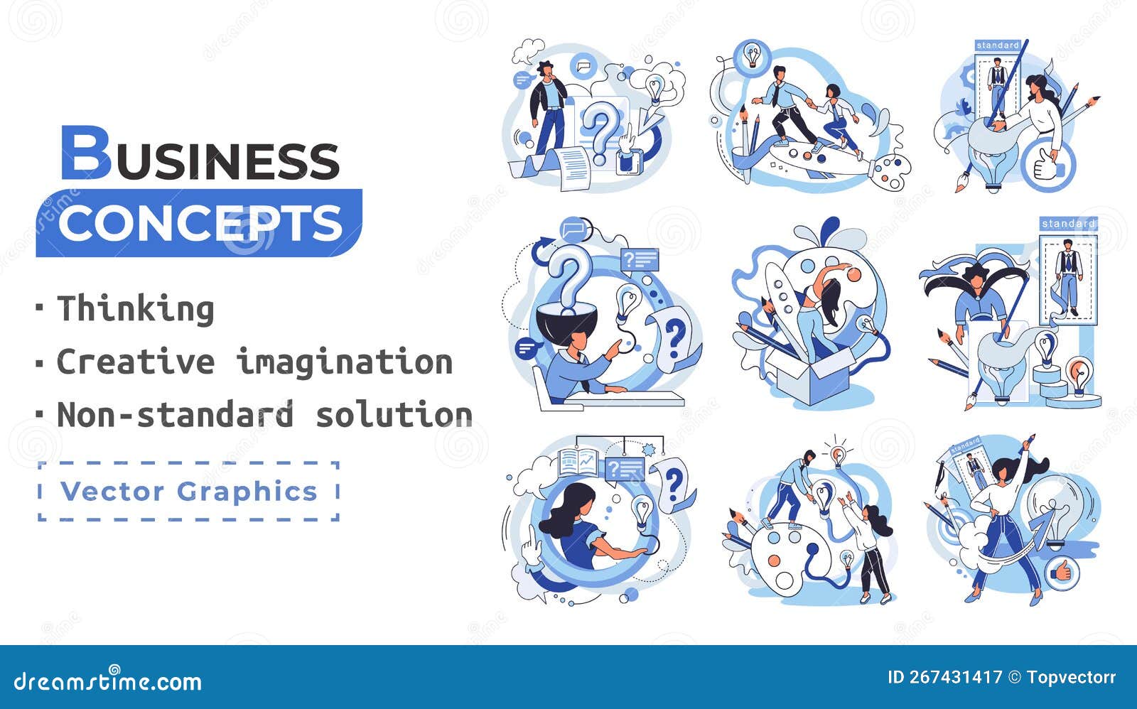 Creative Thinking. People Different Mental Mindset Types or Models ...