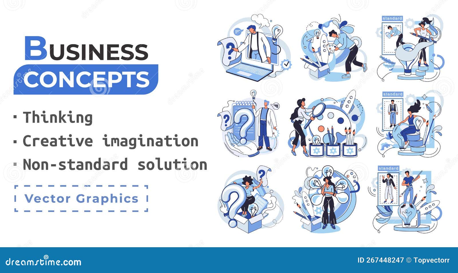 Creative Thinking. People Different Mental Mindset Types or Models ...