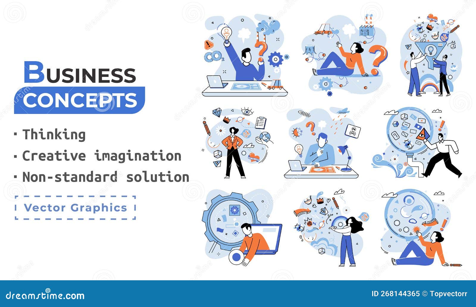 Creative Thinking. People Different Mental Mindset Types or Models ...