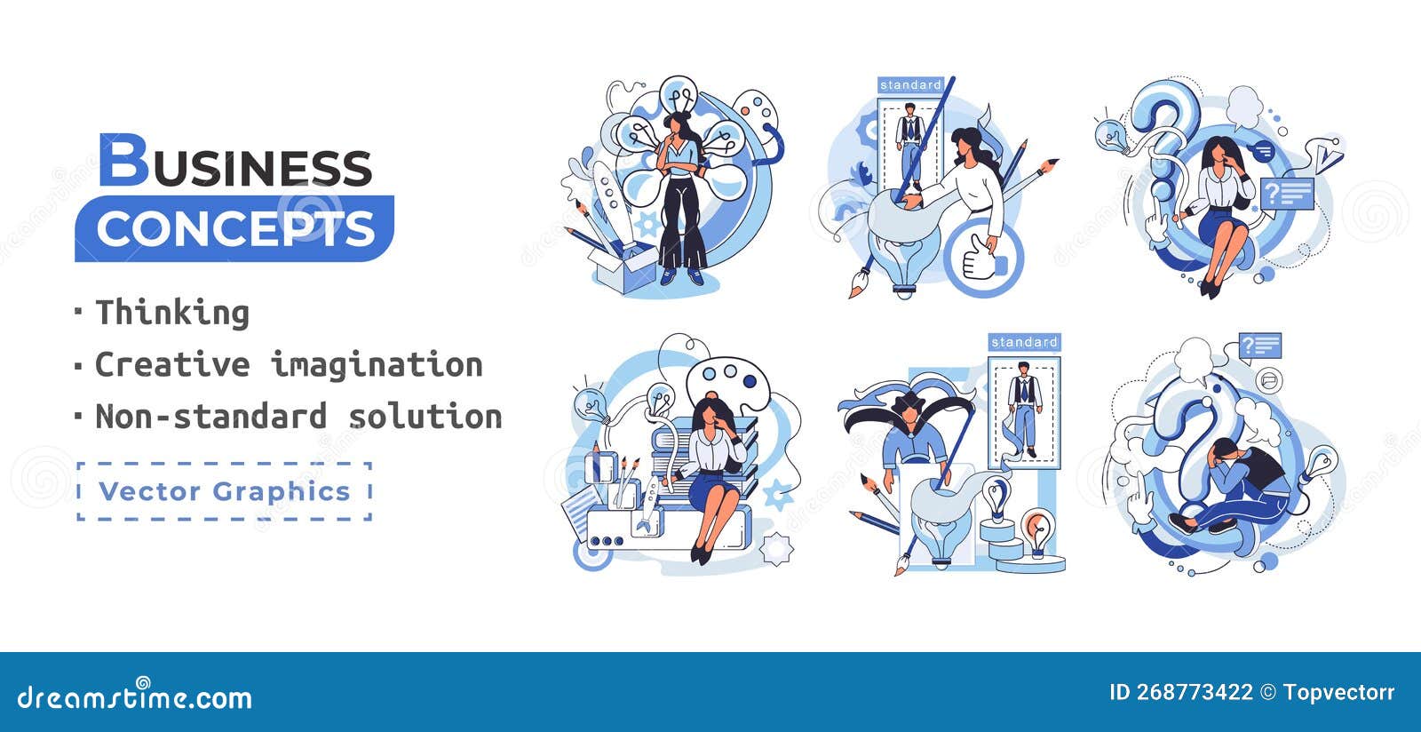 Creative Thinking. People Different Mental Mindset Types or Models ...