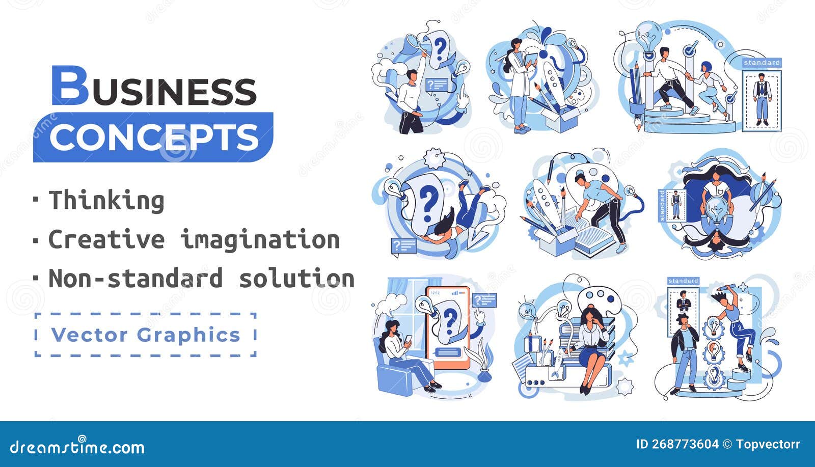 Creative Thinking. People Different Mental Mindset Types or Models ...