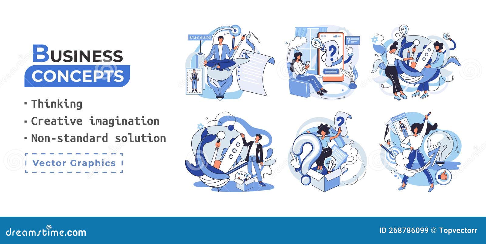 Creative Thinking. People Different Mental Mindset Types or Models ...