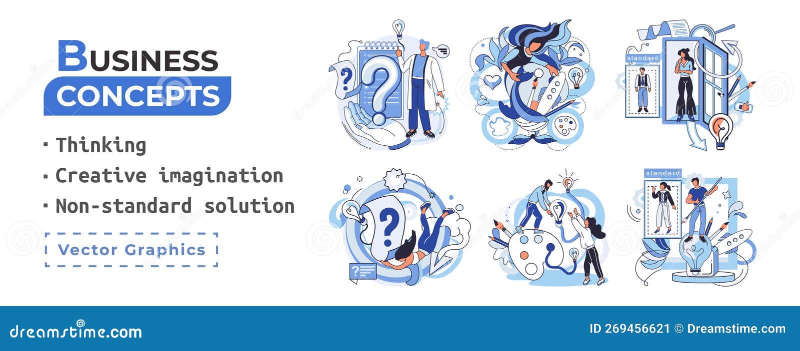 Creative Thinking. People Different Mental Mindset Types or Models ...