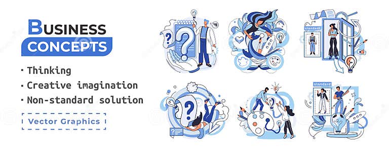 Creative Thinking. People Different Mental Mindset Types or Models ...