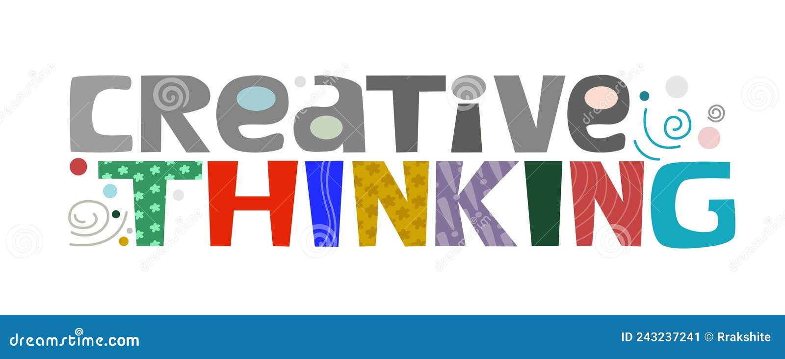 Creative Thinking Phrase Vector Life Quotes. Stock Vector ...