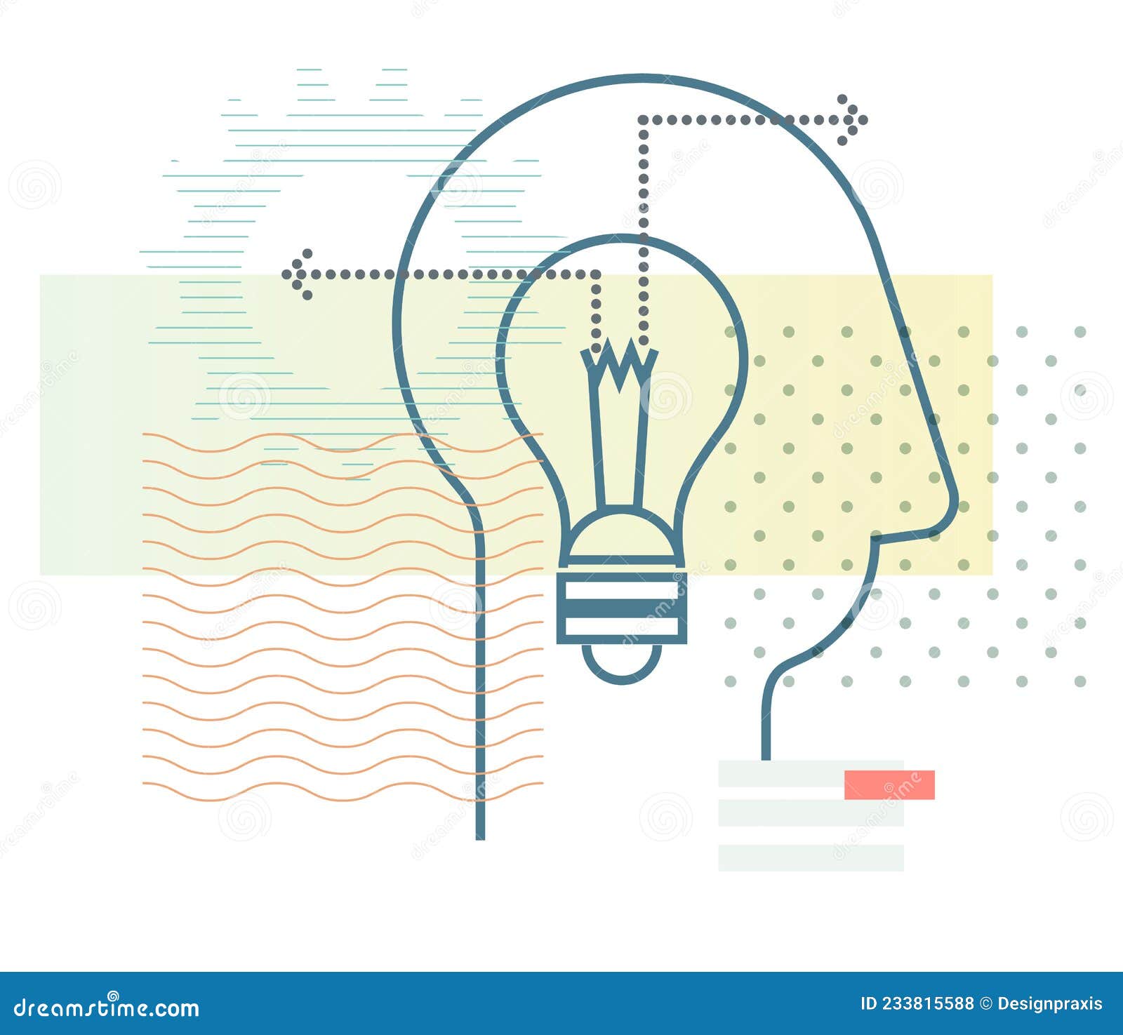 Creative Thinking Process Development - Illustration Stock Vector ...