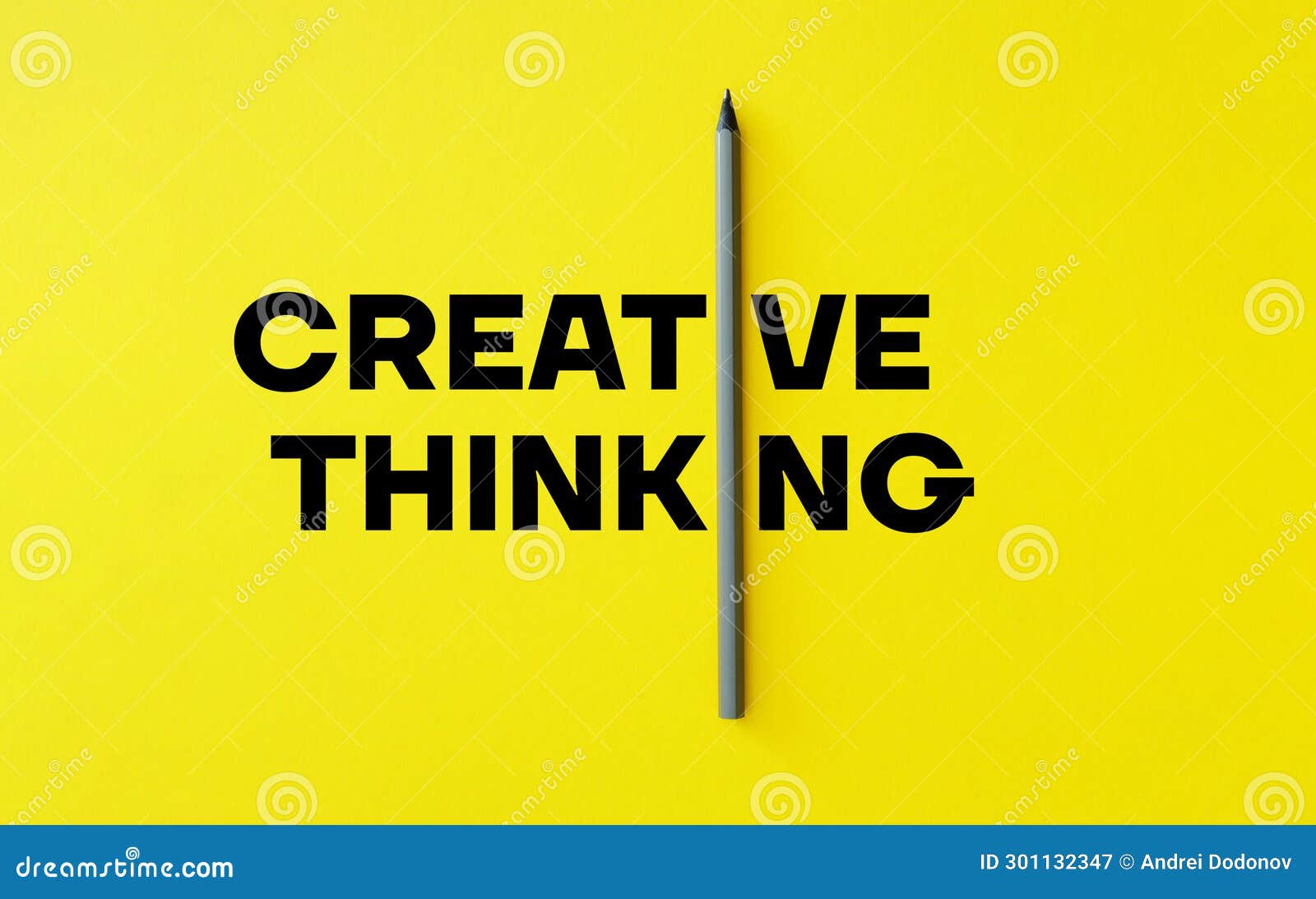 Creative Thinking is Shown Using the Text Stock Image - Image of ...