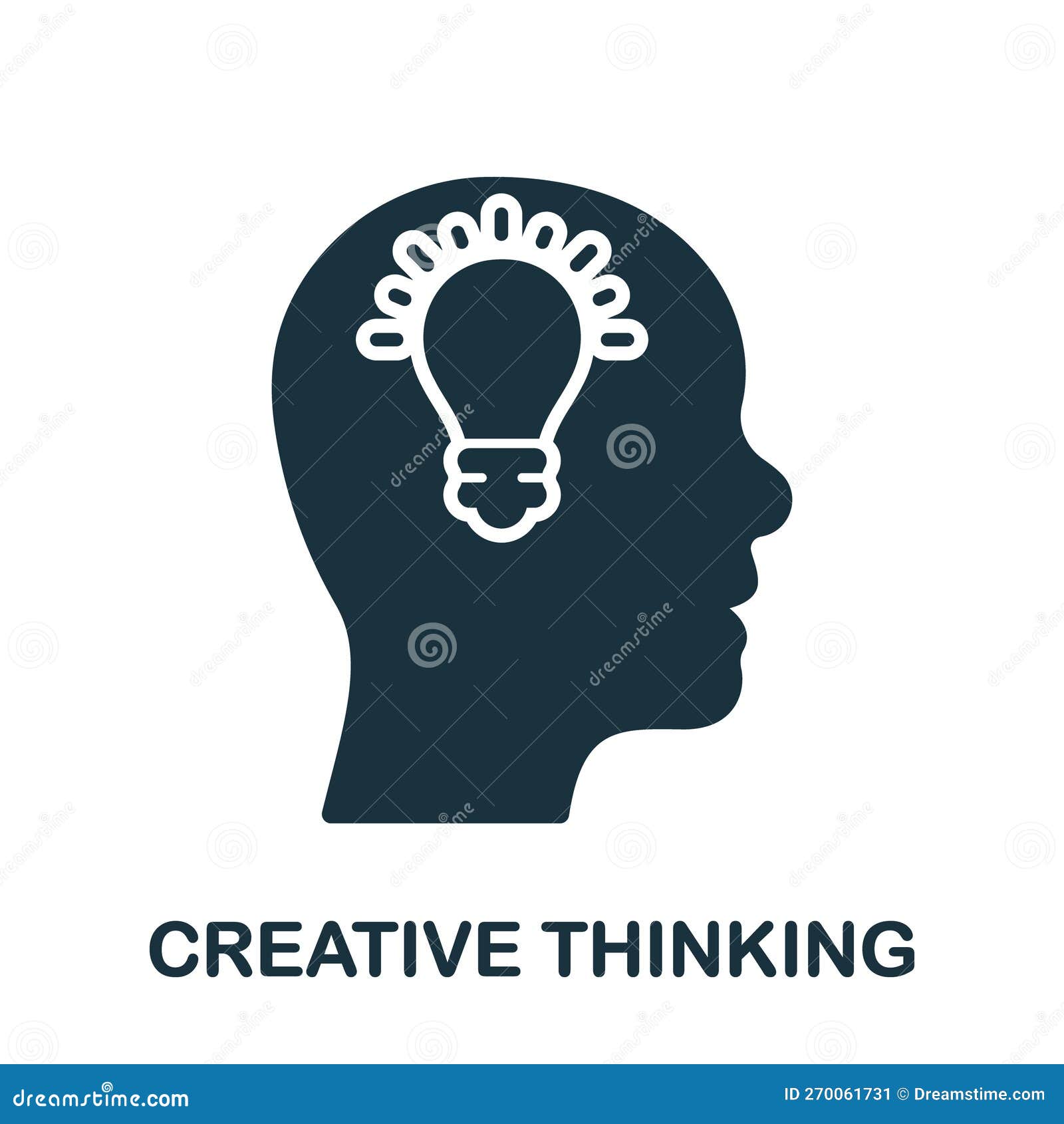 Creative Thinking Silhouette Icon. Innovation Science Idea Glyph ...
