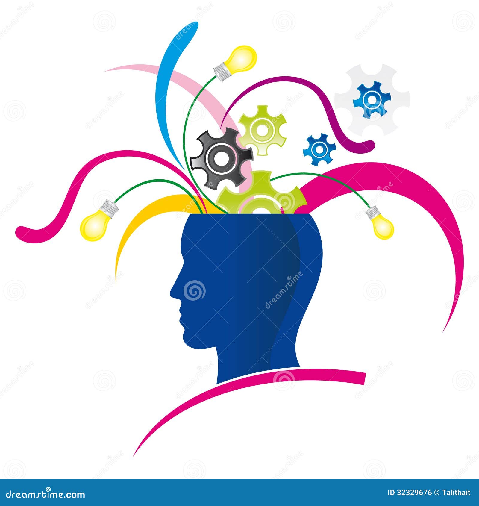Creative thinking stock illustration. Illustration of mind - 32329676