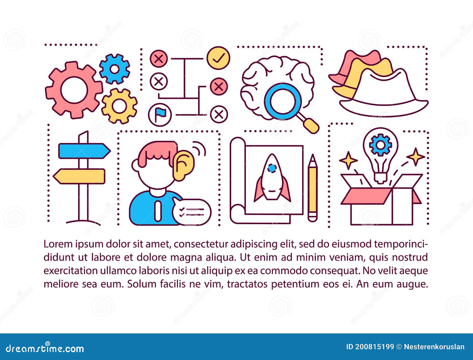 Creative Thinking Techniques Concept Icon with Text Stock Vector ...