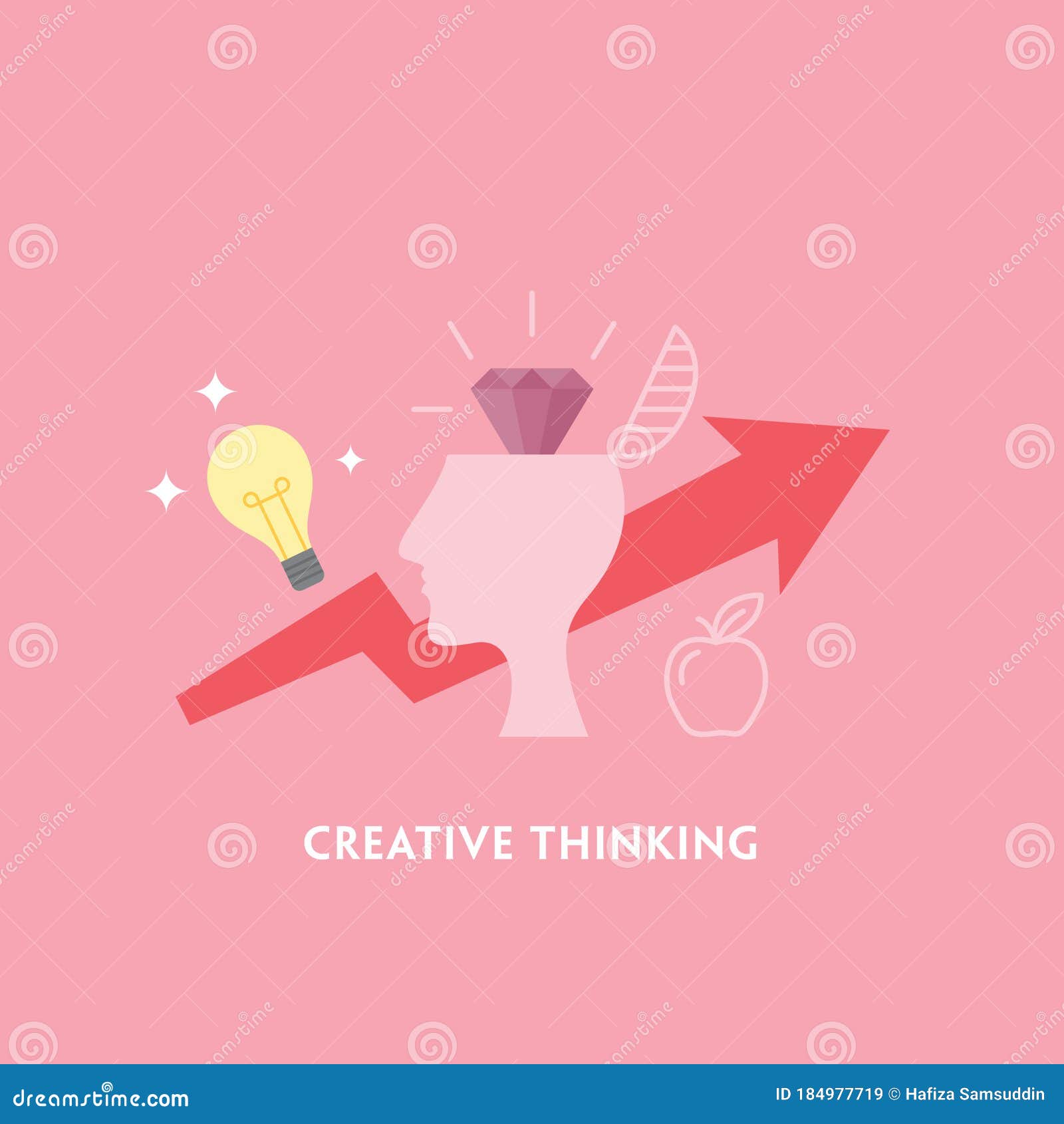 Creative Thinking. Vector Illustration Decorative Design Stock ...