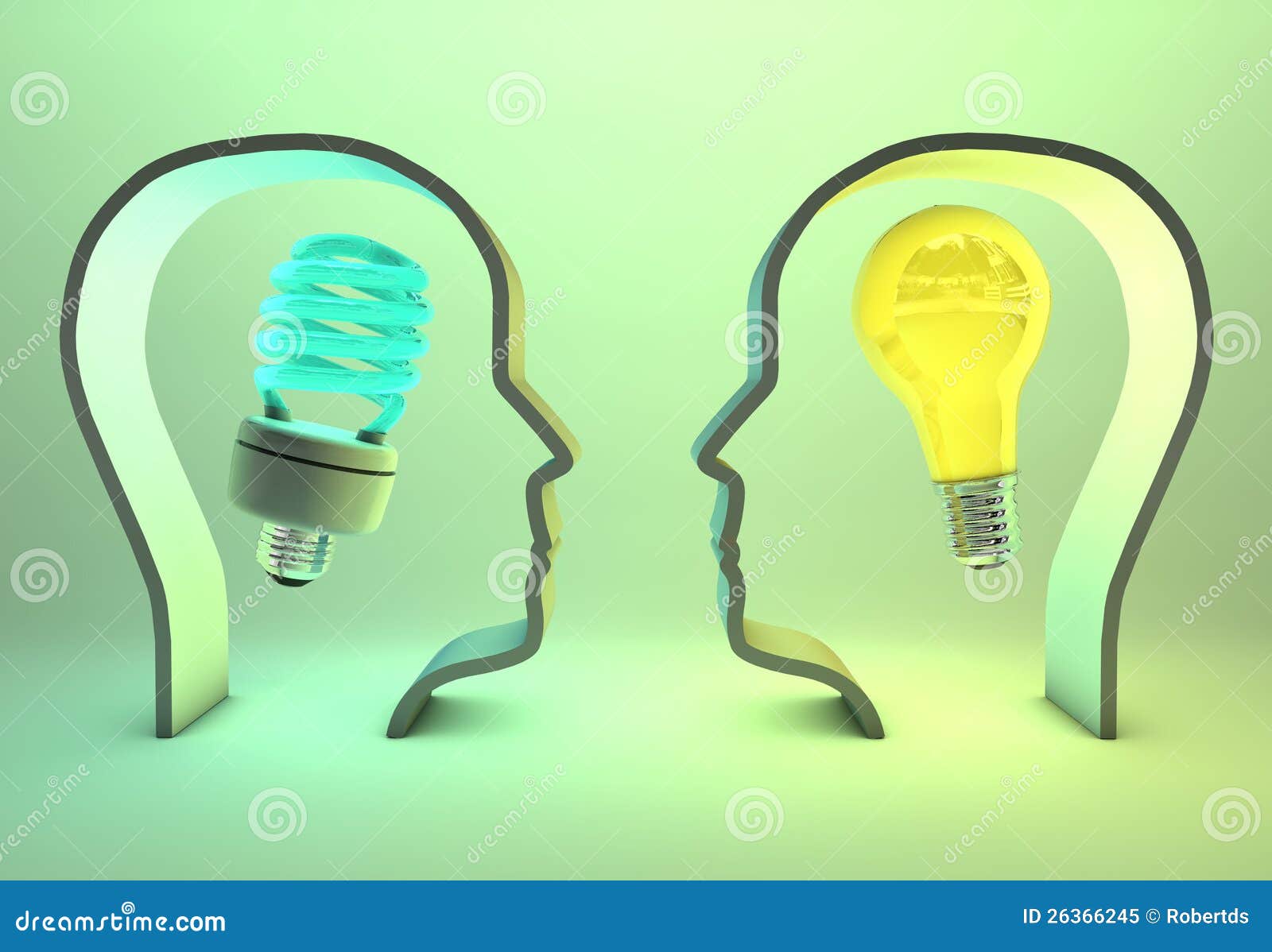 Creative Thinking Vs Traditional Thinking Stock Illustration ...