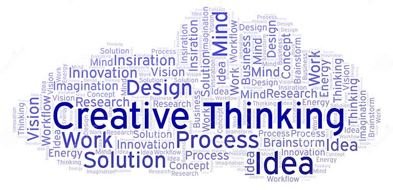 Creative Thinking Word Cloud, Made with Text only. Stock Illustration ...