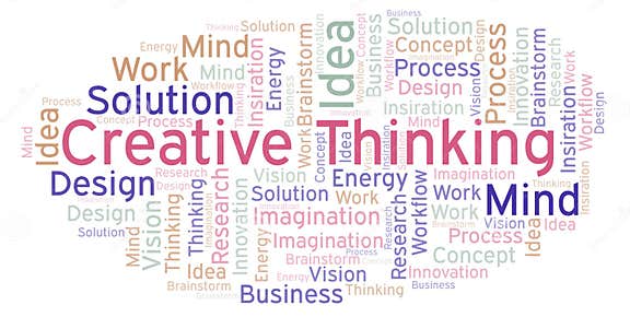 Creative Thinking Word Cloud, Made with Text only. Stock Illustration ...