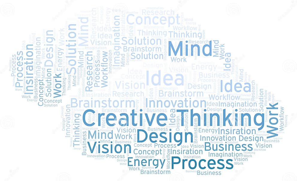 Creative Thinking Word Cloud, Made with Text only. Stock Illustration ...