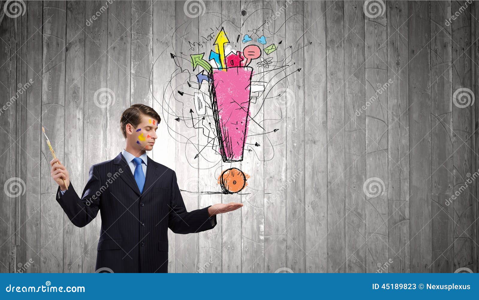 Creative thinking stock image. Image of handsome, caucasian - 45189823