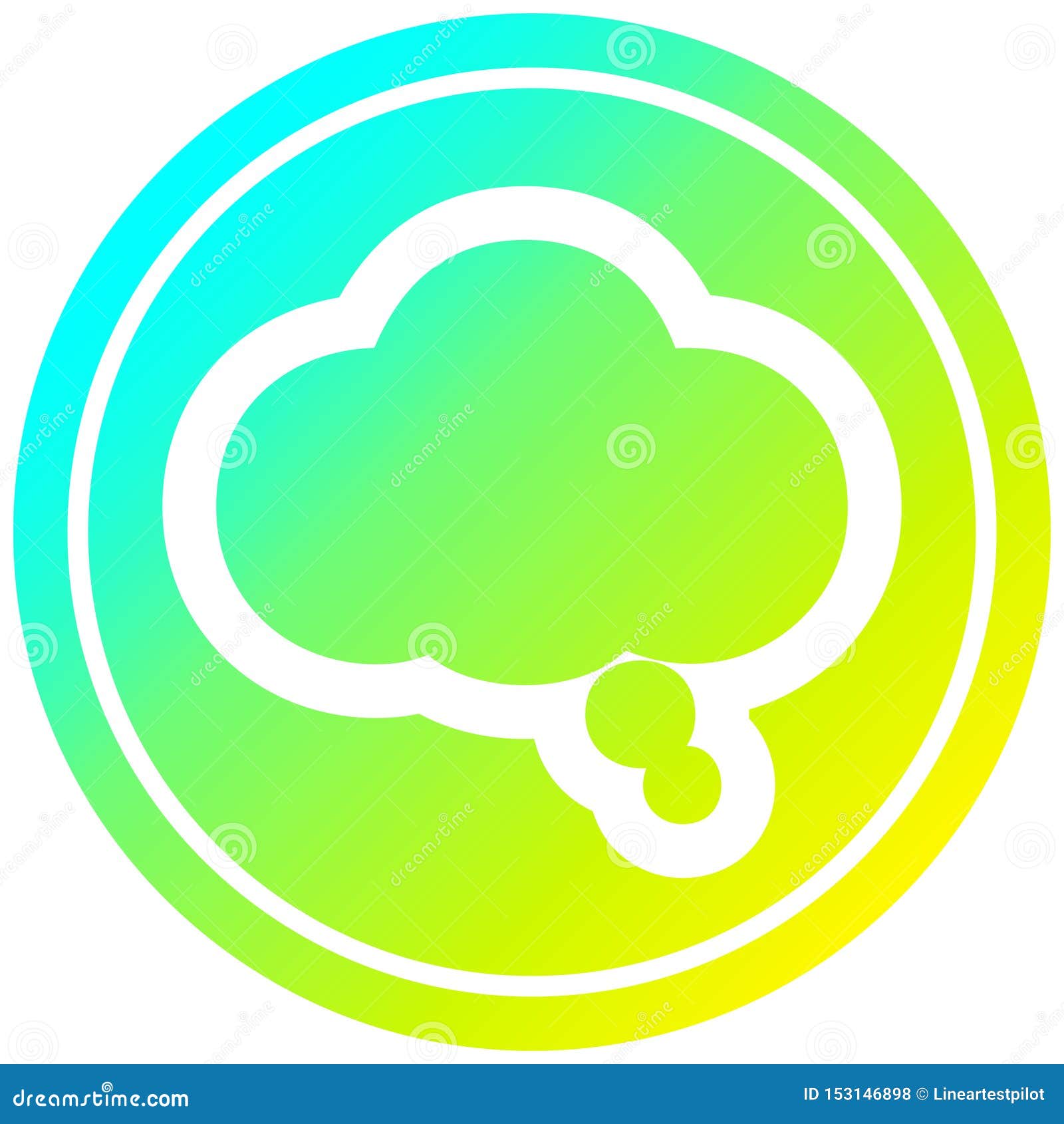 A Creative Thought Bubble Circular in Cold Gradient Spectrum Stock ...