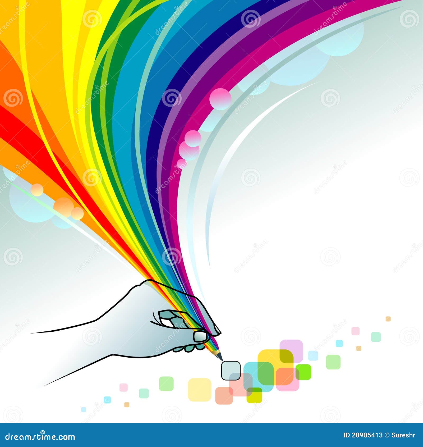Creative Thoughts - Abstract Rainbow Pencil Series Stock Vector ...