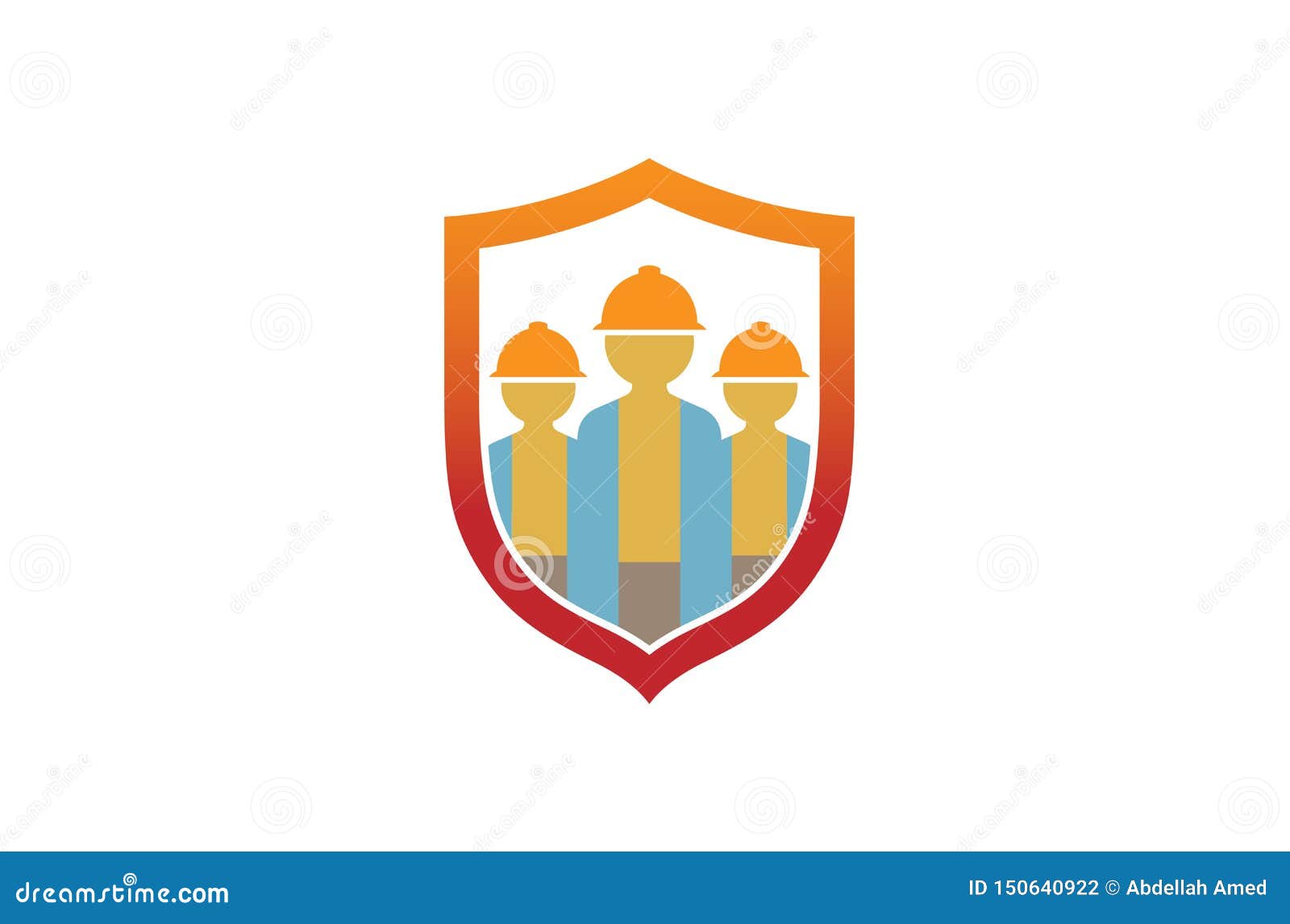 Creative Three Builder Shield Logo Design Symbol Vector Illustration ...