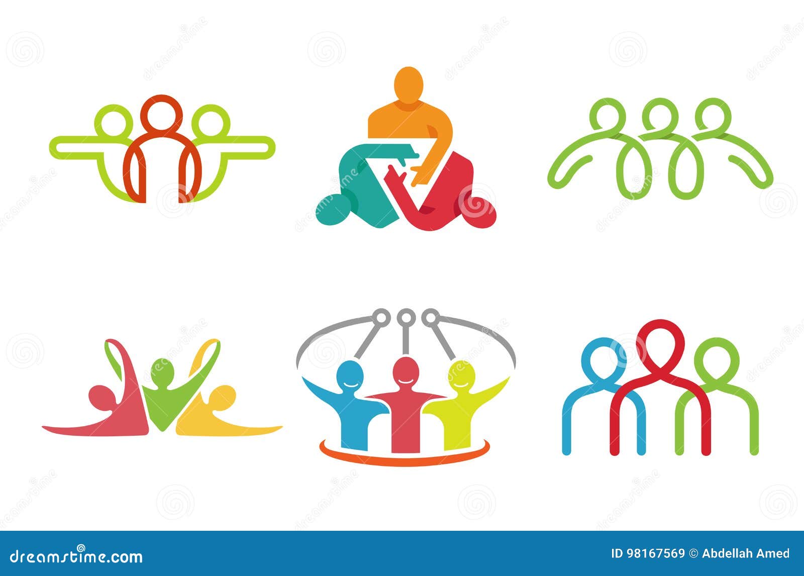 Creative Three Characters Logo Vector Design Stock Vector ...