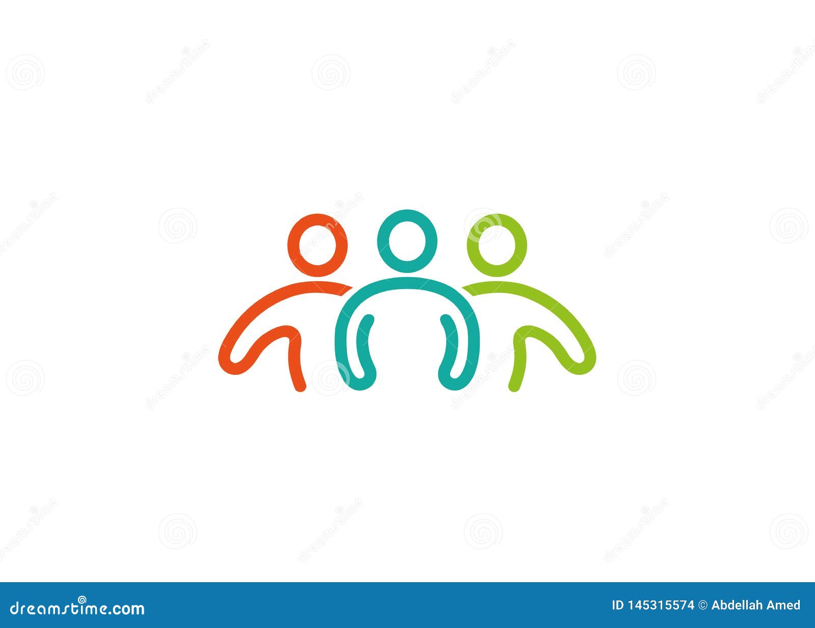 Creative Three People Silhouette Meeting Logo Vector Illustration ...