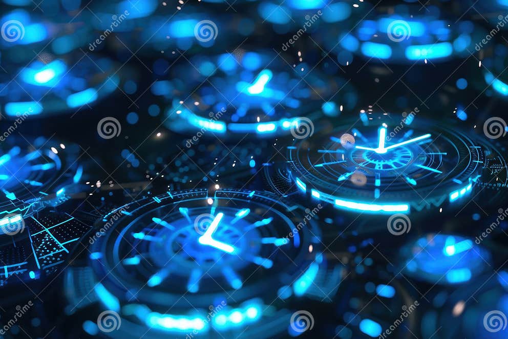 Creative Time Concept Featuring Hourglasses, Clocks, and Dynamic ...