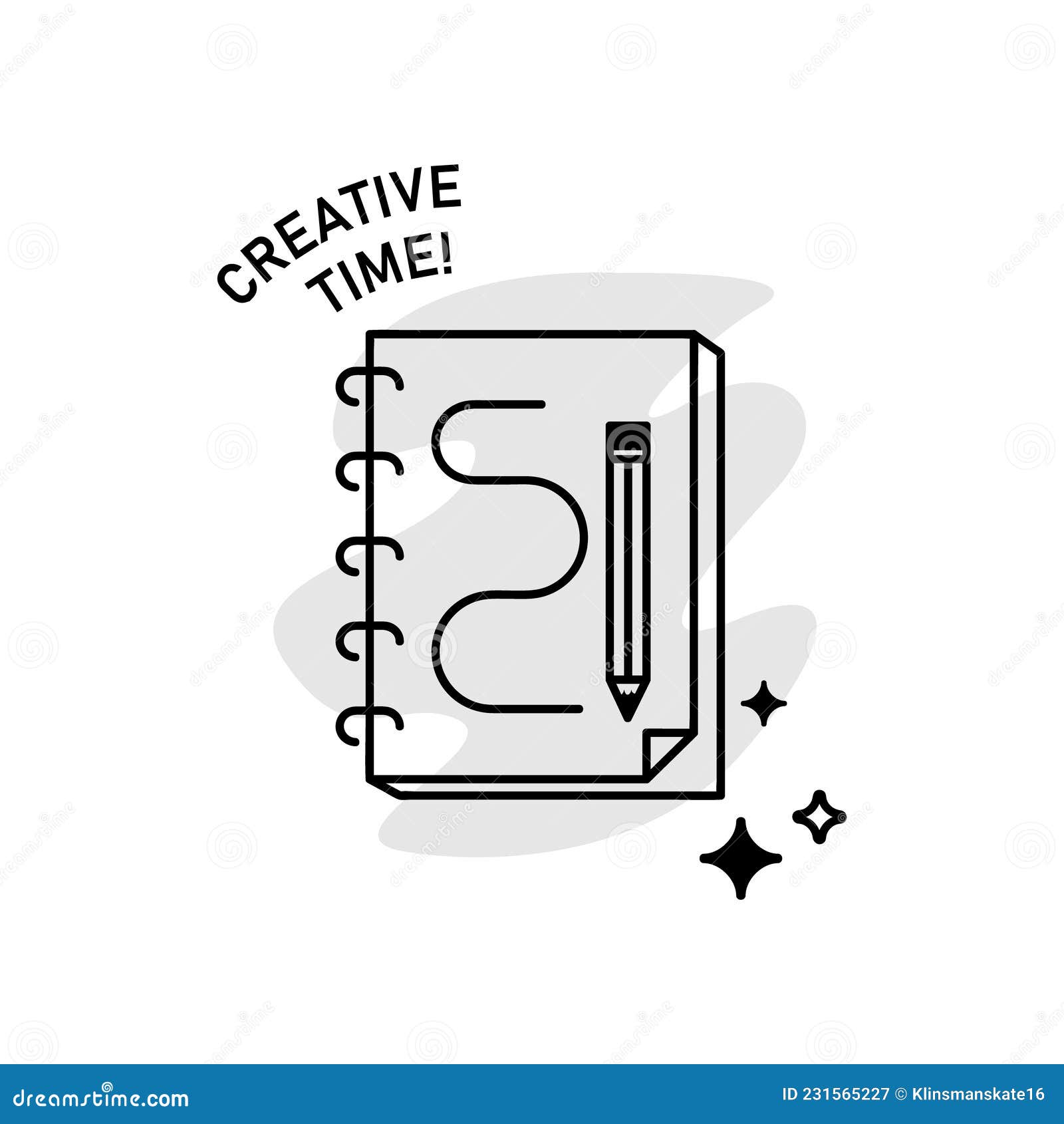 Creative Time Drawing Art Design Vector Stock Vector - Illustration of ...