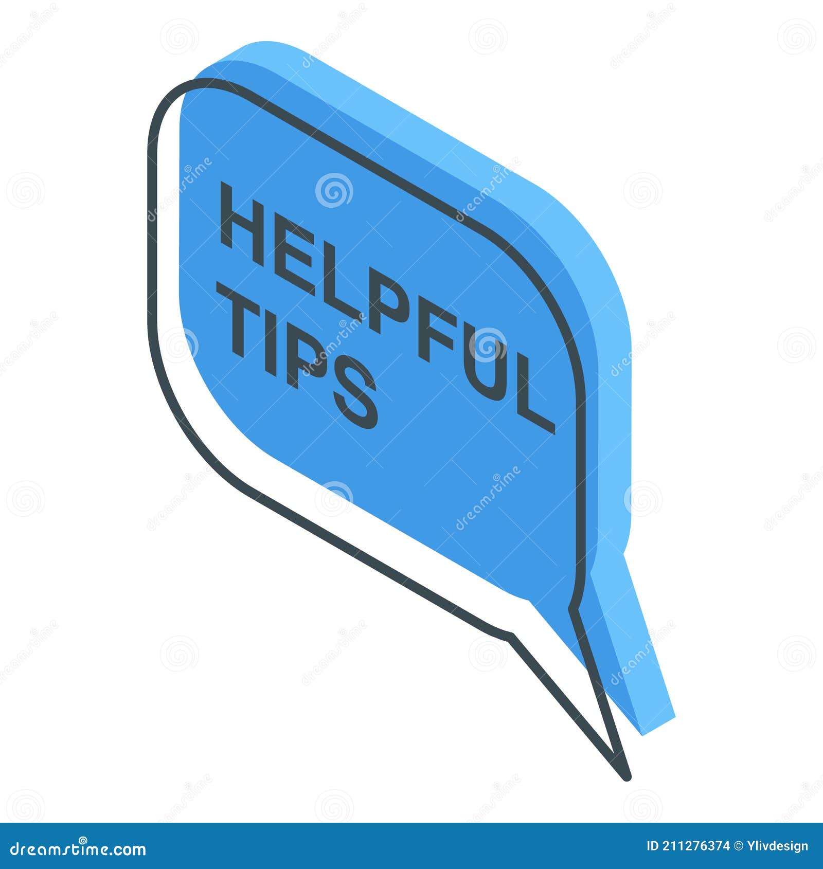 Creative Tips Icon, Isometric Style Stock Vector - Illustration of text ...