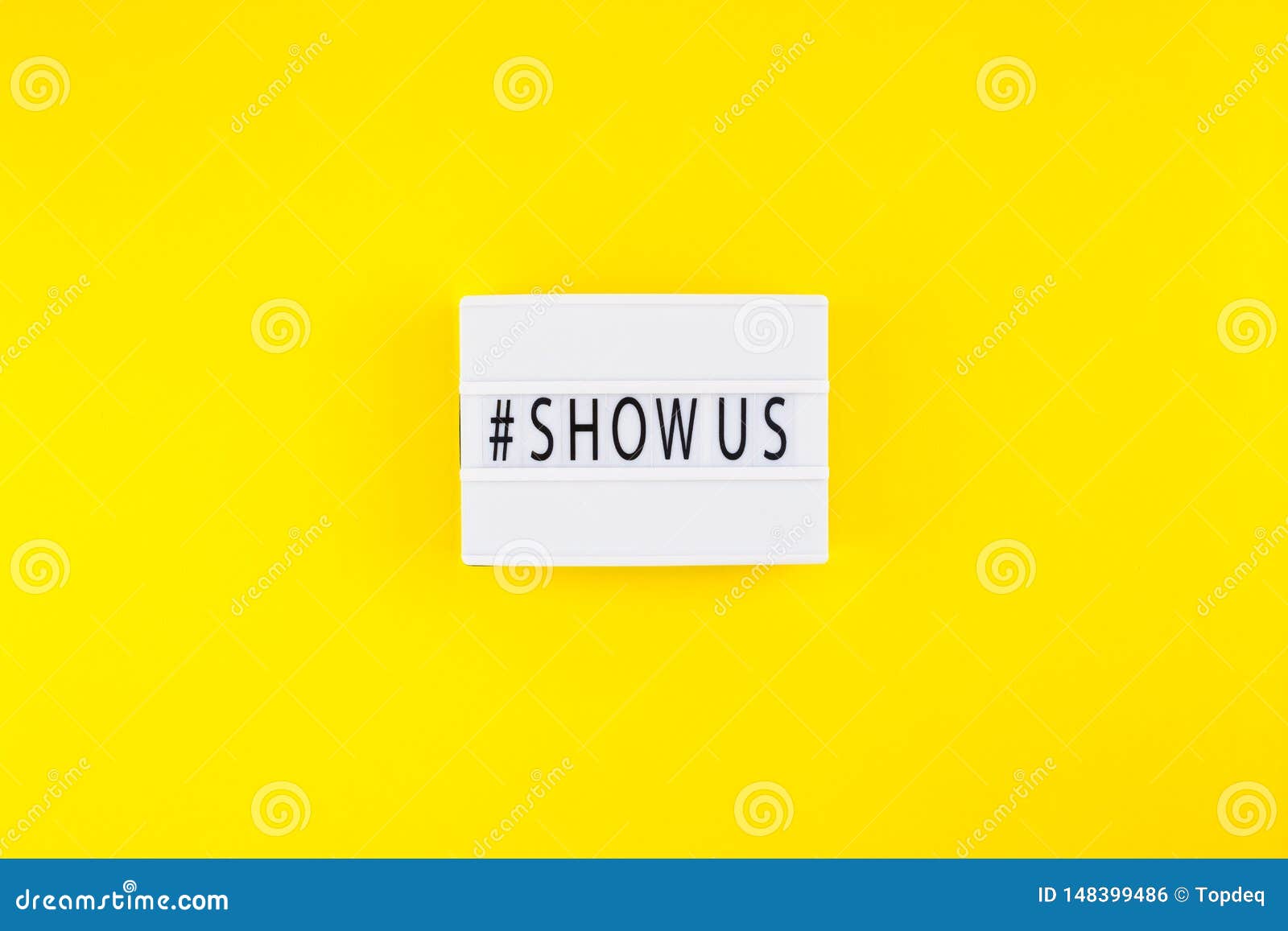 Project Show Us Concept with Lightbox Stock Photo - Image of ...