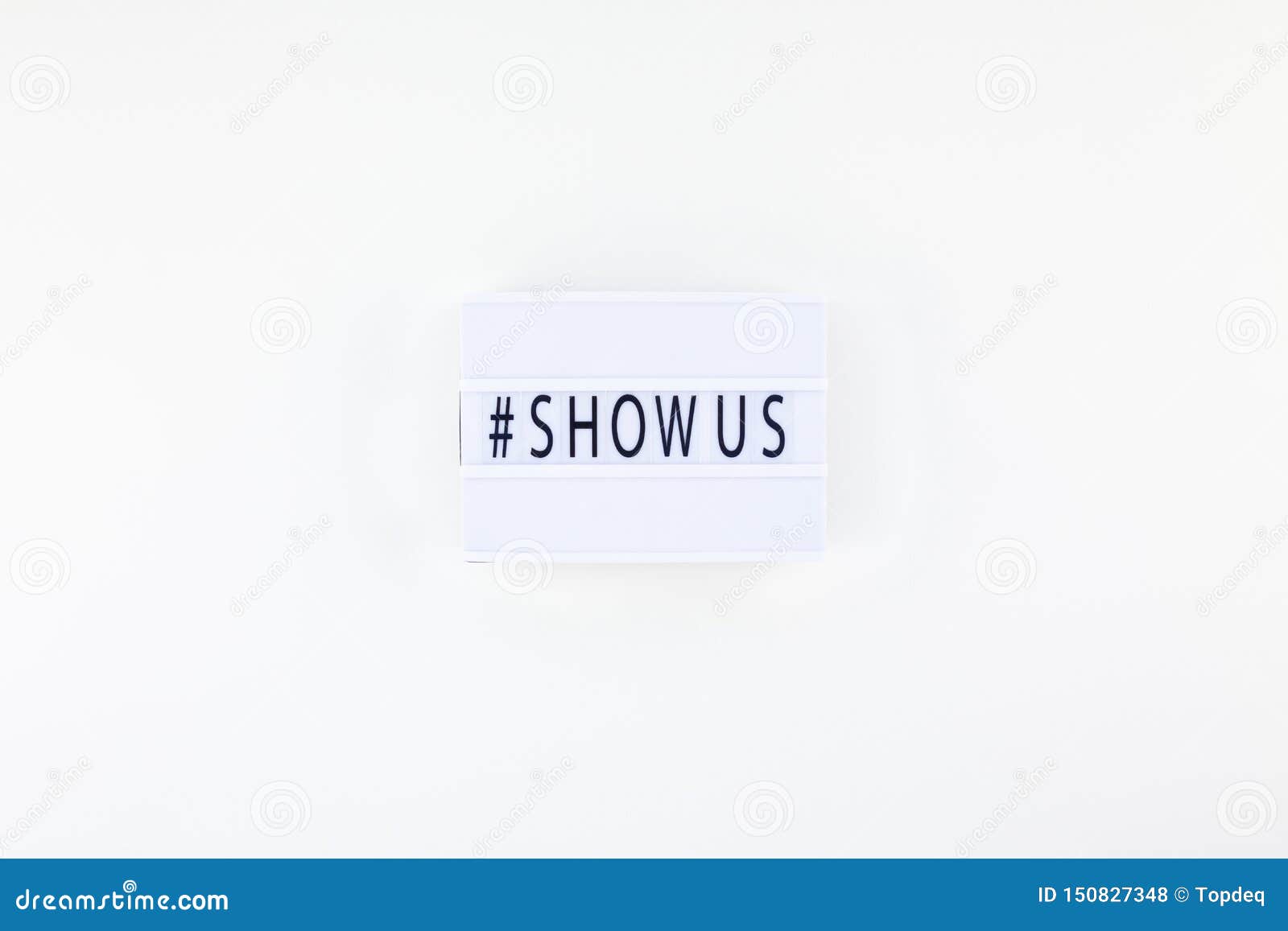 Project Show Us Concept with Lightbox Stock Photo - Image of community ...