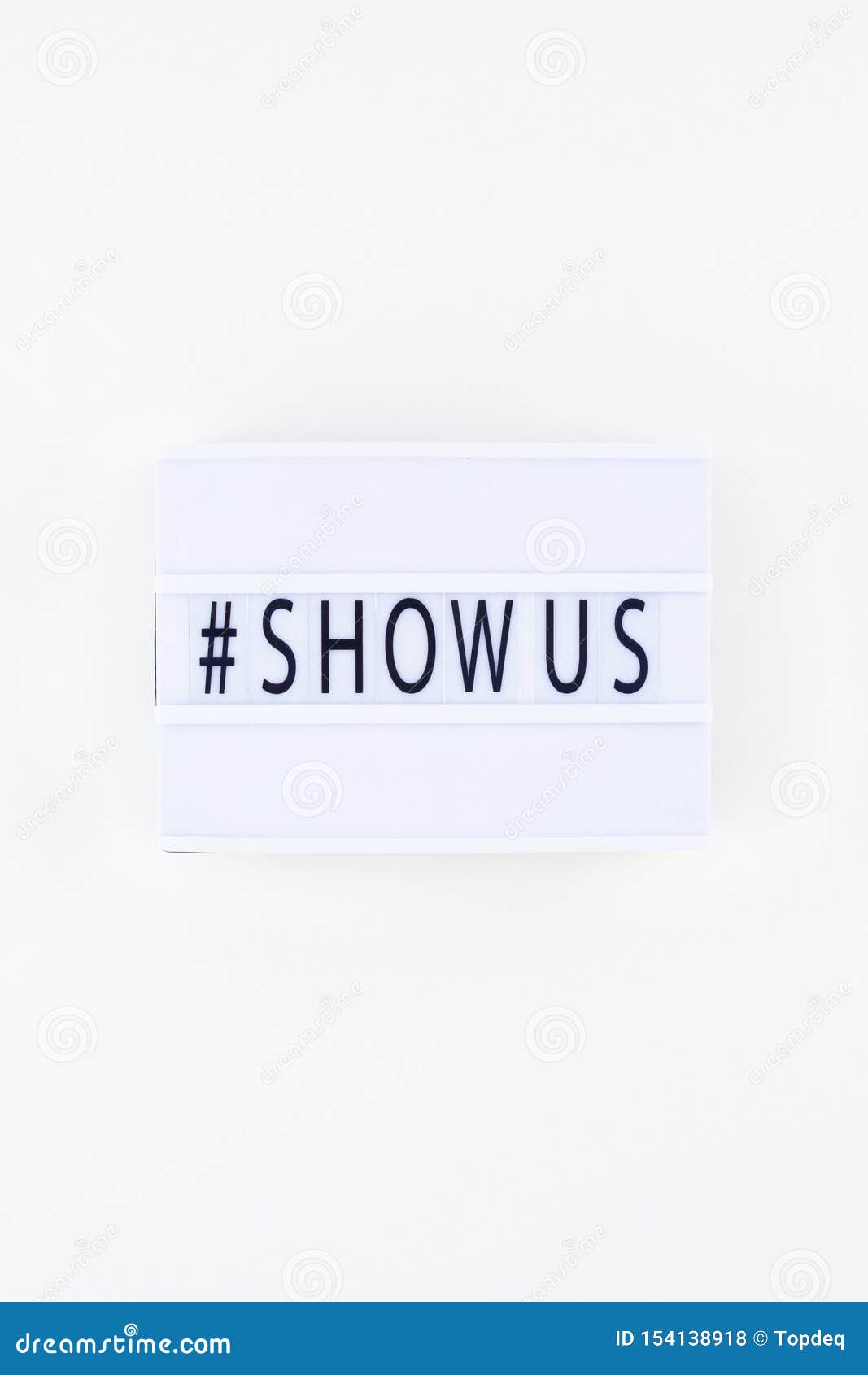 Project Show Us Concept with Lightbox Stock Photo - Image of beautiful ...